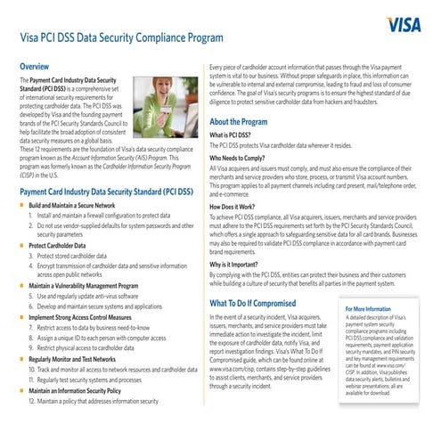 PCI DSS Data Security Compliance Program Overview | PPT