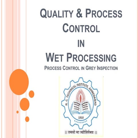 Process Control in Grey Inspection | PPTX