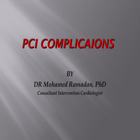 PCI procedure complication | ODP