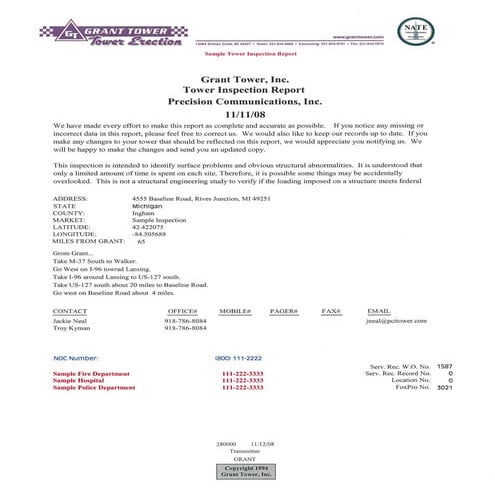 Pci Sample Inspection | PDF