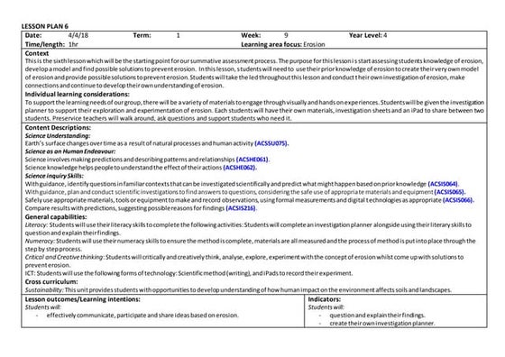 Pck lesson plan (4) | DOCX | Geology | Science