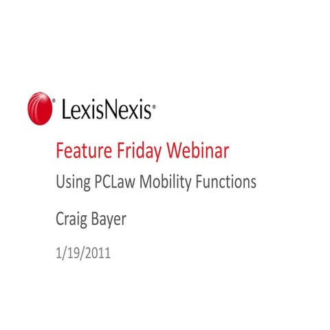 Lexis Feature Friday: How to use PCLaw Remotely | PPT