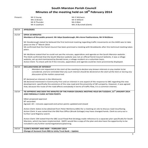 Pc minutes 18th february 2014 final with reports (web) | PDF