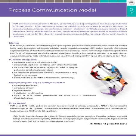 Program - Process Communication Model (PCM) | PDF