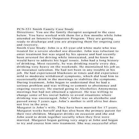 PCN-531 Smith Family Case StudyDirections You are the fam.docx