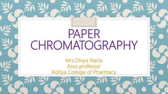 paper chromatography project class 12 | PDF | Chemistry | Science