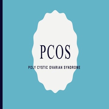 PCOD/PCOS (polycystic ovarian disorder or polycystic ovarian syndrome ...