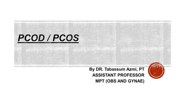 PCOD | PPTX