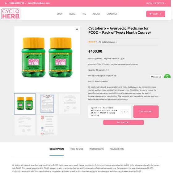 PCOS Treatment in Ayurveda - Cycloherb | PDF