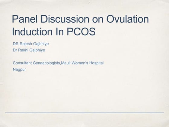 Presentation on Fertility Challenges in Polycystic Ovary Syndrome (PCOS ...
