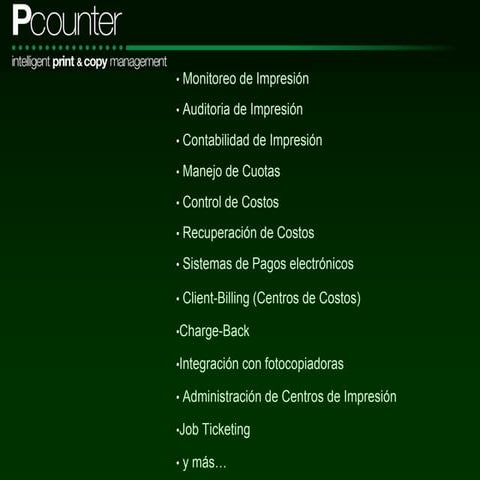 Pcounter Overview Sp | PDF