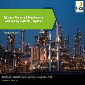 RIICO Presentation on Petroleum, Chemicals and Petrochemicals ...