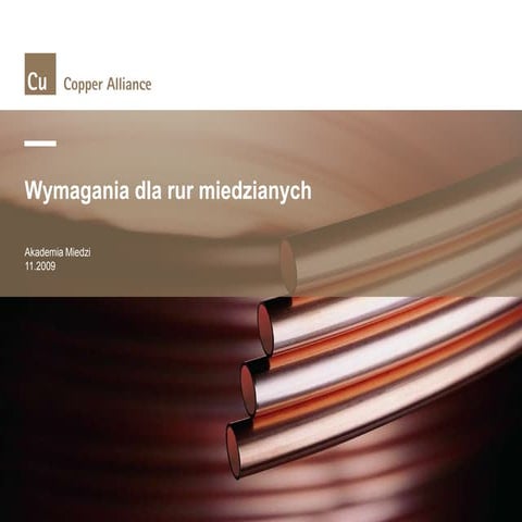 Wymagania dla rur miedzianych | PPTX