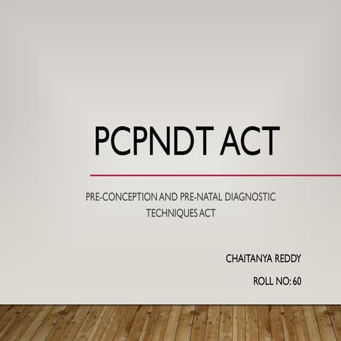 PCPNDT_Presentation of obstetrics and gynaecology | PPTX