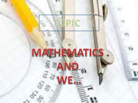 Maths in daily life | PPT
