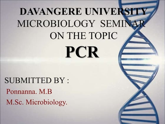 Polymerase Chain Reaction | PPTX