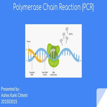 Polymerase chain reaction (PCR) | PPTX