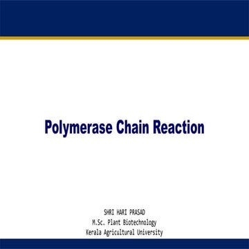 Polymerase chain reaction (PCR) | PPT