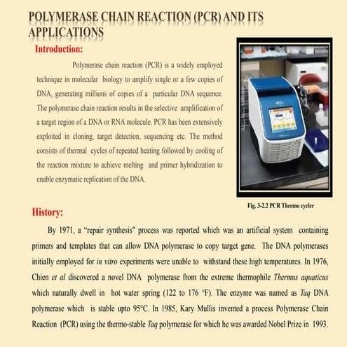 Polymerase Chain Reaction | PPTX