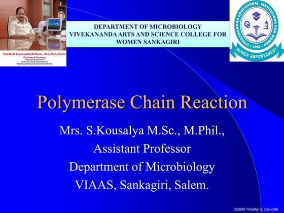Polymerase chain reaction. | PPT