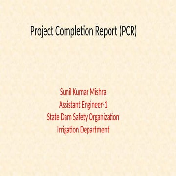 Project completion report for the civil eng | PPTX