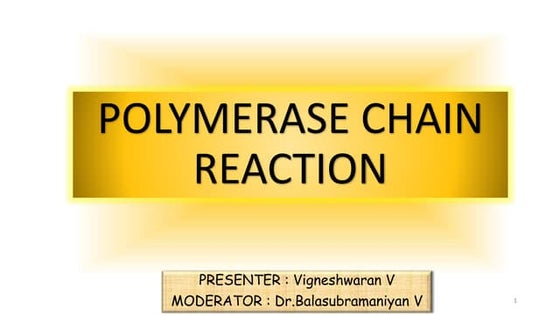Polymerase chain reaction (PCR) | PPT