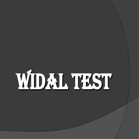 PCR-WIDAL.ppt/ TYPHOID TEST/ PCR WIDal test | PPT