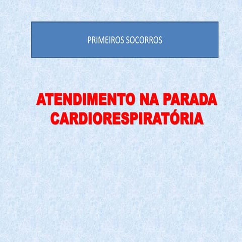 Aula de parada cardiorespiratoria e RCP para enfermagem | PPTX
