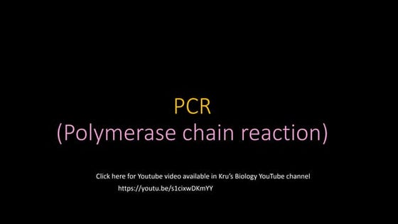 Polymerase chain reaction (PCR) | PPT