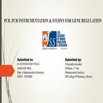 PCR ,PCR INSTRUMENTATION,STUDYS FOR GENE REGULATION.pptx