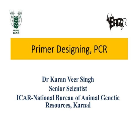 Pcr primer design | PPT | Chemistry | Science
