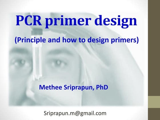 How to design a DNA primer on NCBI.pptx | Genetics | Science