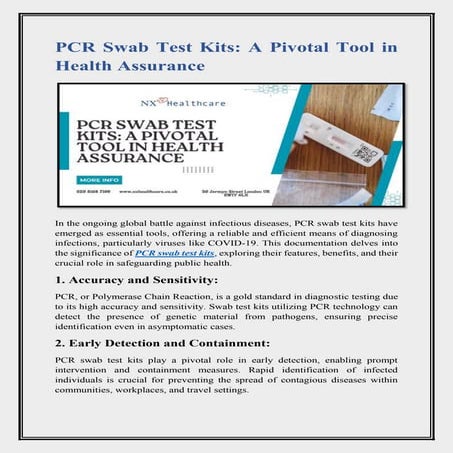 PCR Swab Test Kits - A Pivotal Tool in Health Assurance | PDF