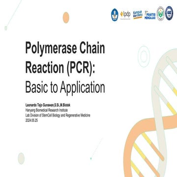 Basic Polymerase Chain Reaction for Bachelor Degree | PPT