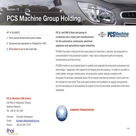 PCS Group Holding Company Presentation | PDF