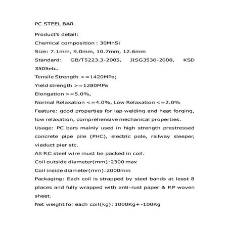Pc steel bar | DOCX