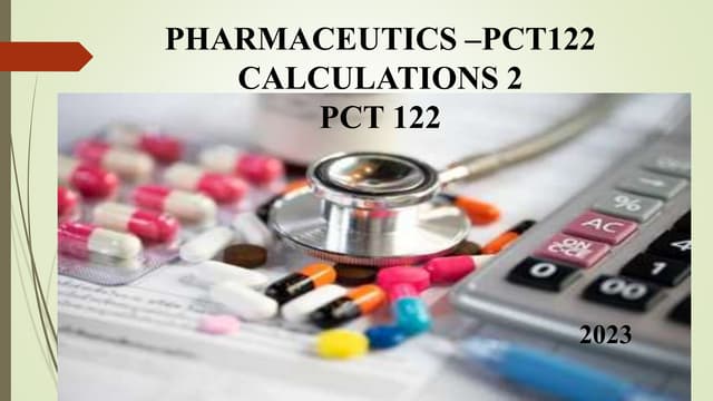 1. Drug Dose calculation.pdf for veterinary | PDF