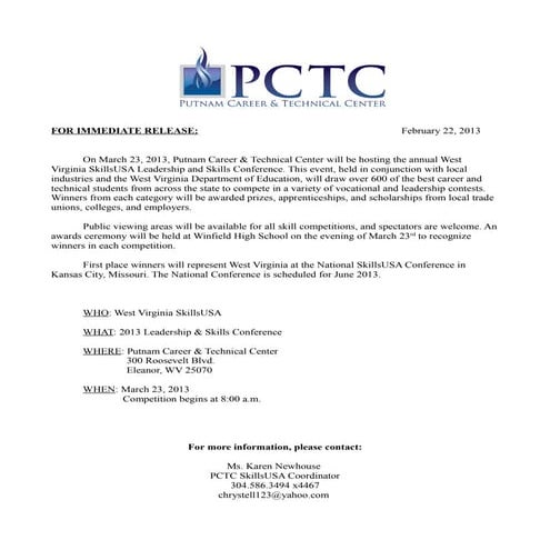 PCTC Press Release | PDF