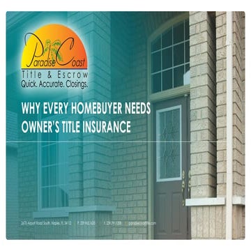 7 Reasons Why Every Homebuyer Needs Title Insurance | PDF
