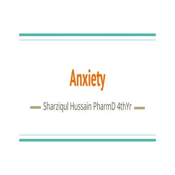 Clinical Case Presentation on Anxiety | PDF