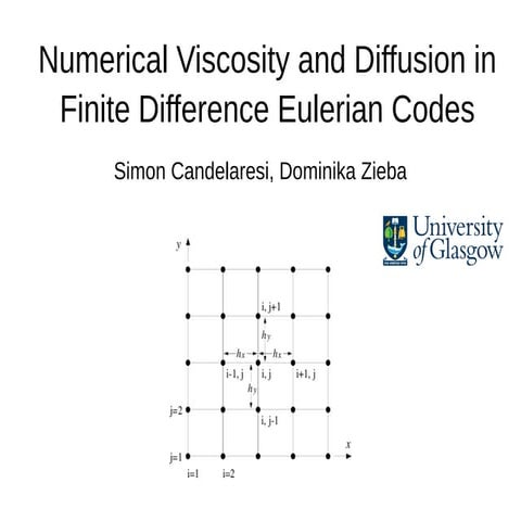 Numerical Viscosity And Diffusion In Finite Difference Eulerian Codes Ppt