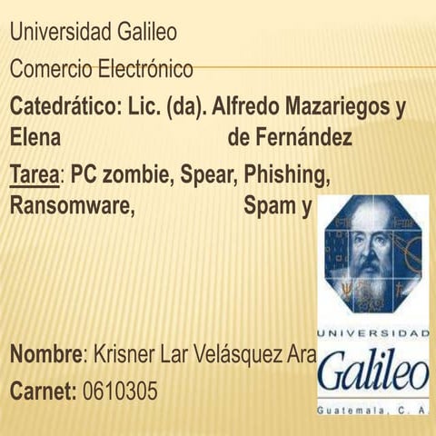 Pc zombie, spim, spear, phishing, ransomware, spam, scam tarea 7 ...