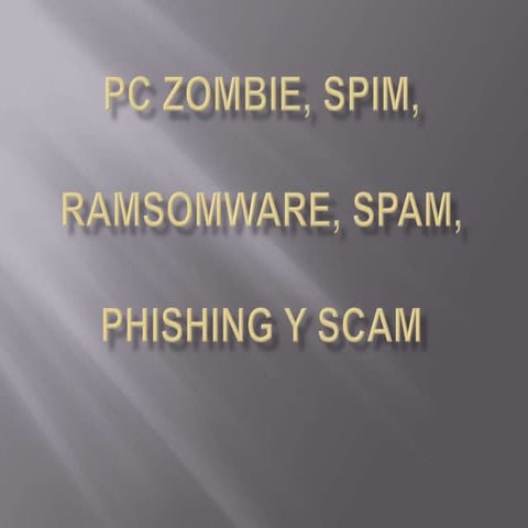 Presentación pc zombie, phishing, spim, spear phishing, ransomware ...