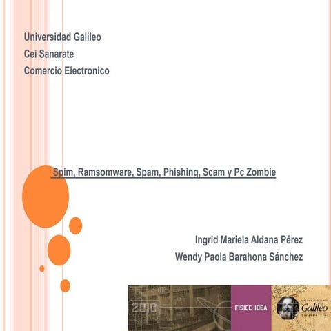 Presentación pc zombie, phishing, spim, spear phishing, ransomware ...