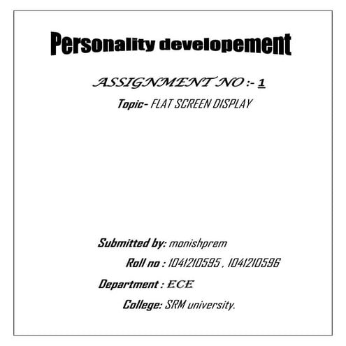 Pd front page | DOCX | College Education | Education