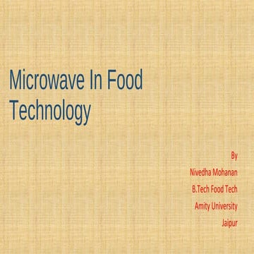 microwave in food | PPT
