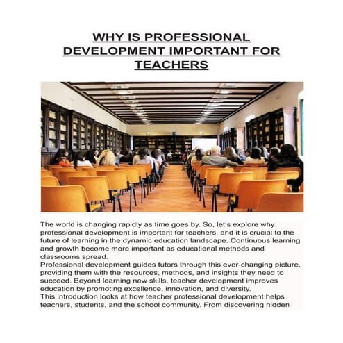 In service Teacher Education | PPTX