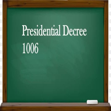 presidential decree 1006 aka decree of professionalizing teachers | PPTX