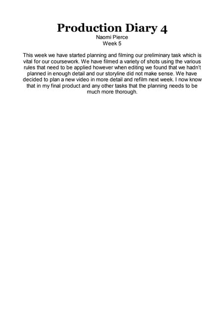 Production Diary 17 | DOCX