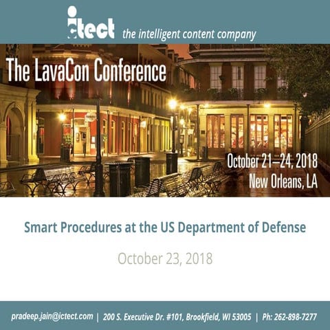 Pradeep Jain - Smart Procedures at the US Department of Defense | PDF